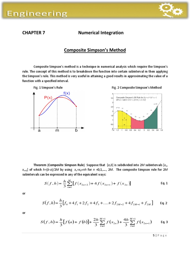 Composite Simpson's Method | PDF | Integral | Numerical Analysis