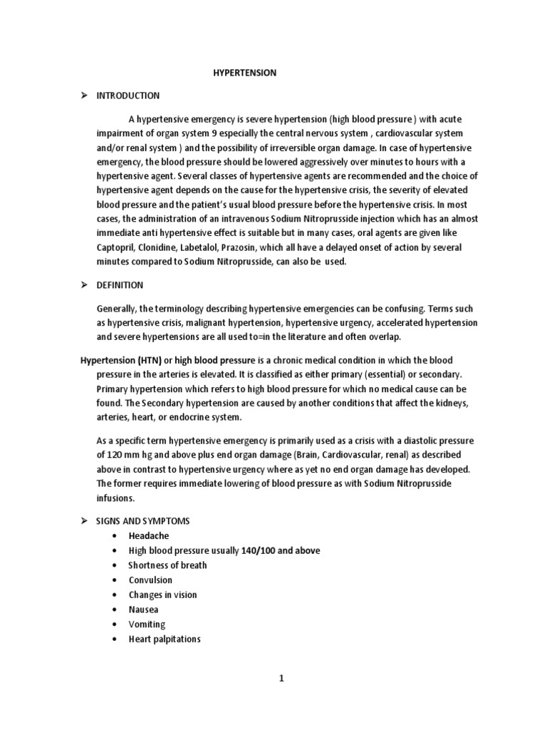 Case Study Hypertension | PDF | Atrium (Heart) | Hypertension