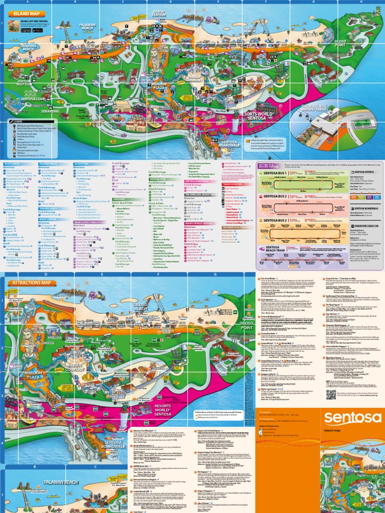 Sentosa Island Map Apr 2014 | Leisure | Nature