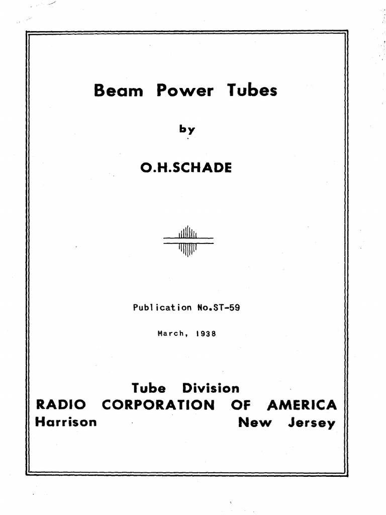 1938 - Beam Power Tubes 2 (Schade) | PDF | Foreign Language Studies