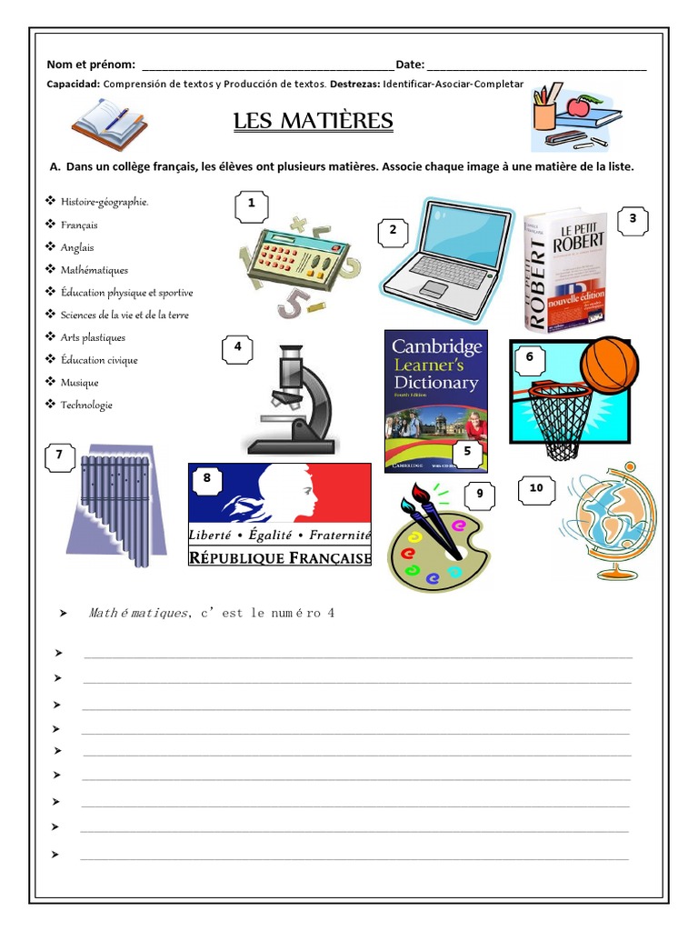 7 Les matières scolaires.pdf