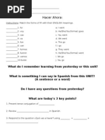 Spanish 2 Affirmative Commands Worksheet | PDF | Language Mechanics ...