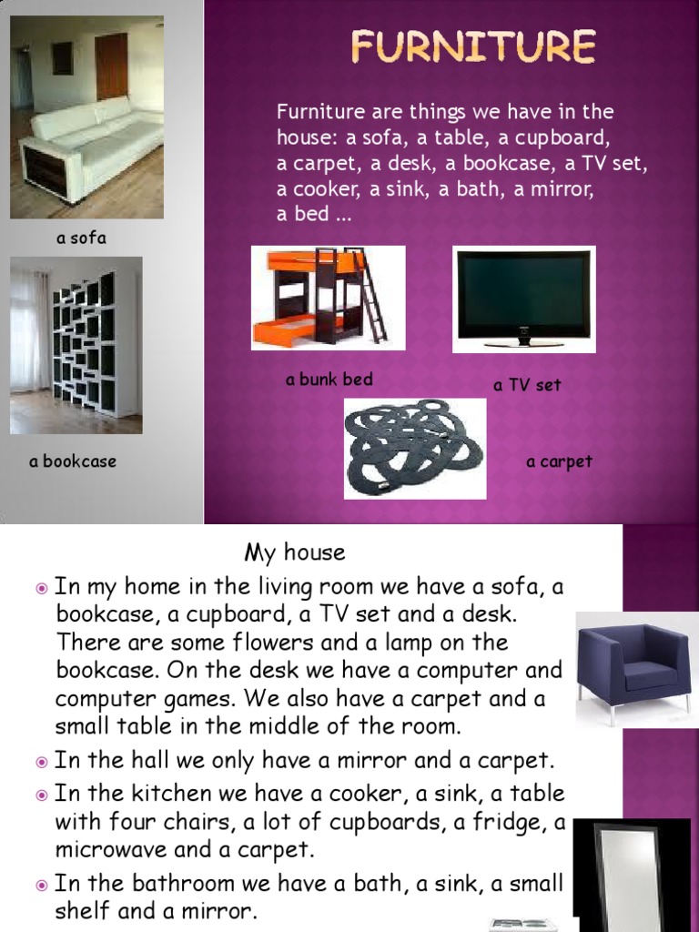 House Furniture Overview and Examples | PDF | Cooking, Food & Wine ...
