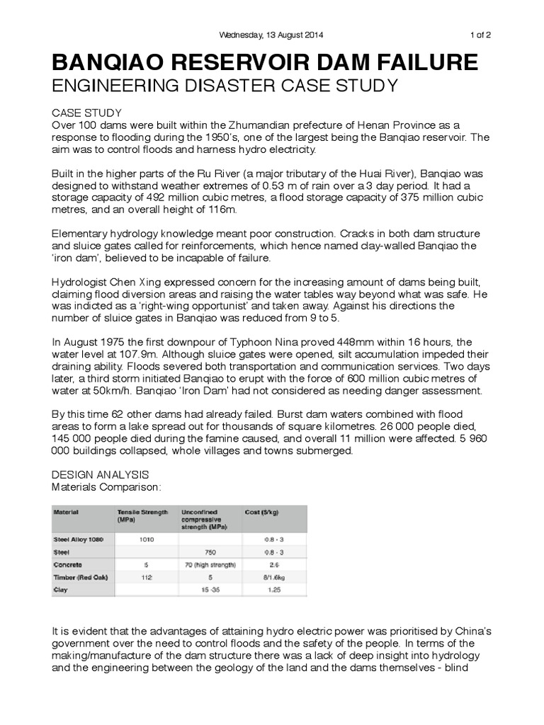 Banqiao Dam Failure | PDF | Hydrology | Nature