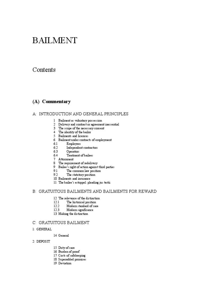 Bailment | PDF