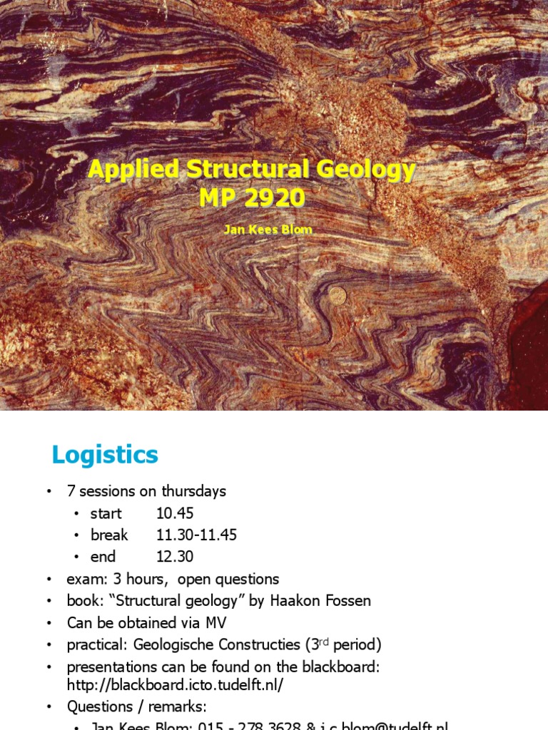 Introduction To Structural Geology | PDF | Structural Geology | Fault ...