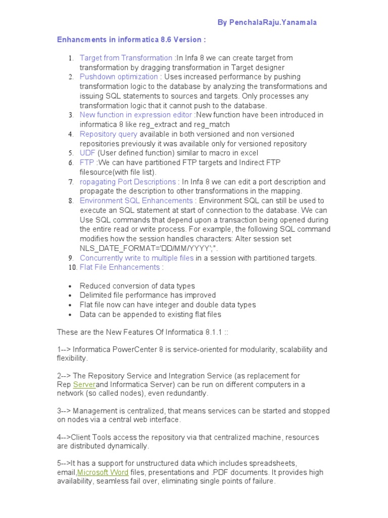 Enhancments in A 8.6.1 | PDF | Database Transaction | Sql