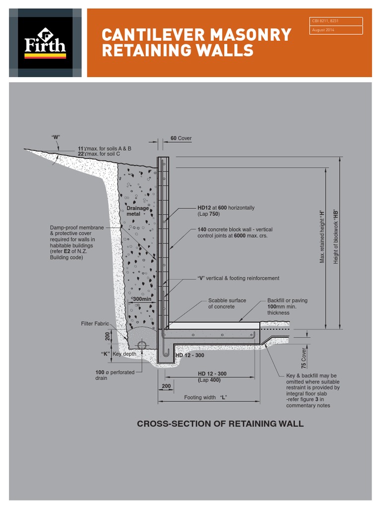 Fir Cantilever Masonry Retaining Wall Brochure 2014 | PDF | Masonry ...