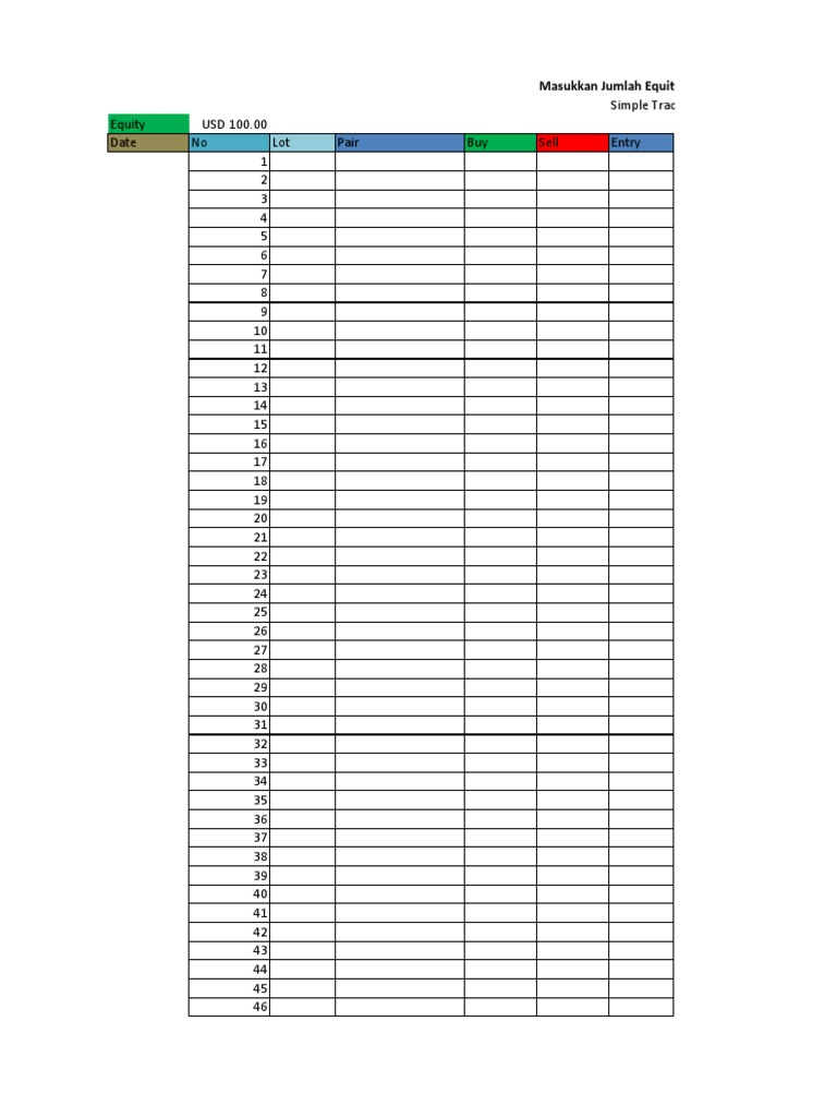 Simple Trading Journal Template V1.0 | PDF
