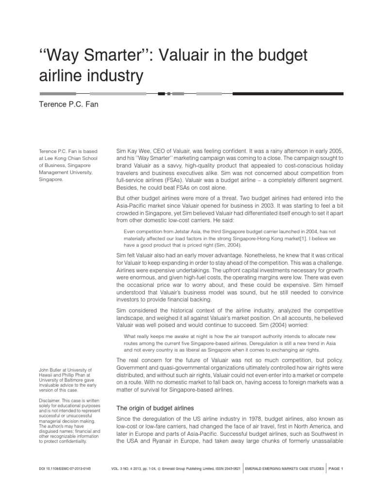 Assessing Valuair's Strategic Positioning and Future Challenges in the ...