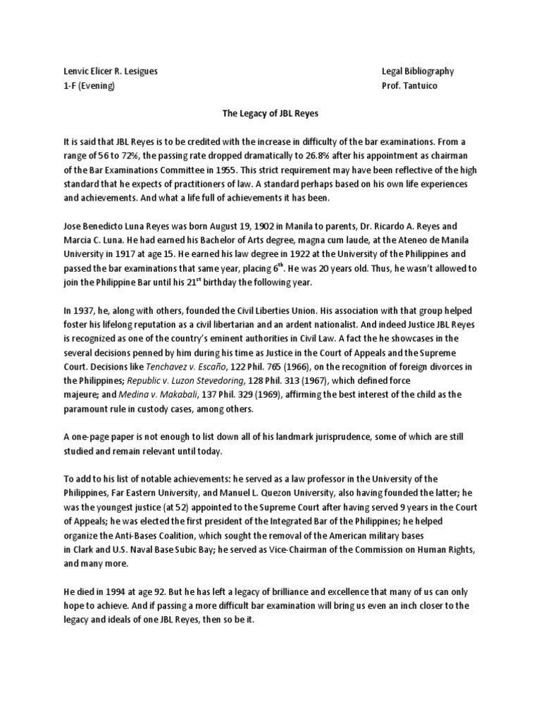 JBL Reyes | PDF | Justice | Crime & Violence