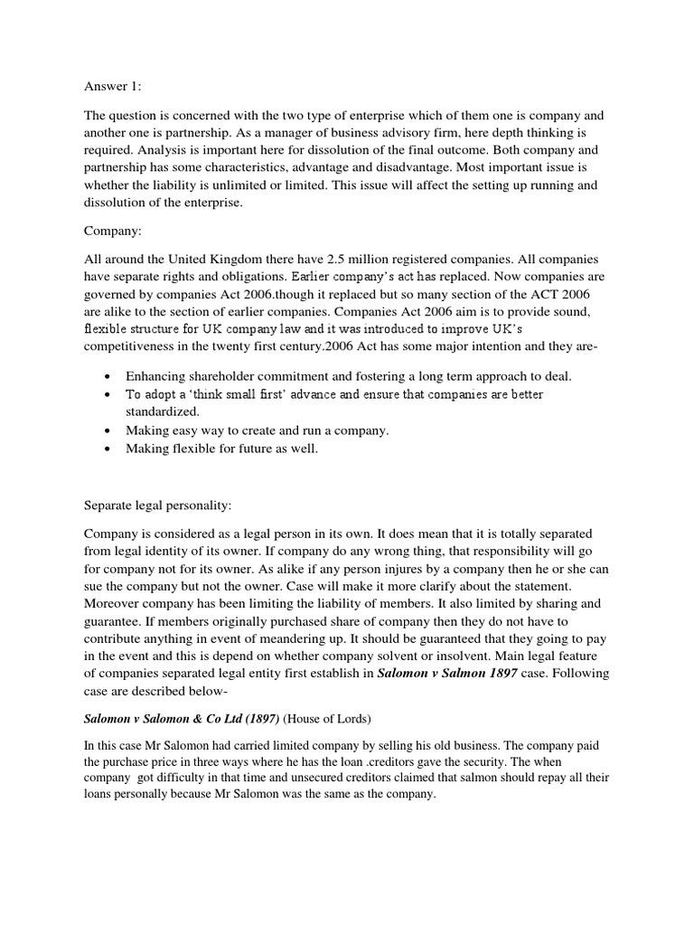 law report | Partnership | Limited Liability