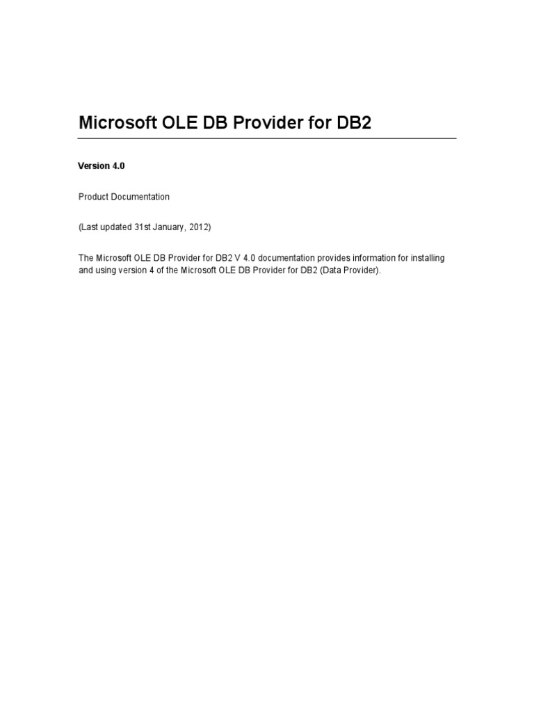 Db2oledbv4 PDF | PDF | Microsoft Sql Server | Ibm Db2