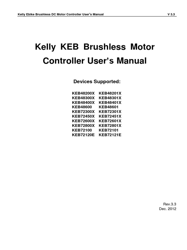 Kelly Ke Bus Er Manual | PDF | Switch | Power Supply