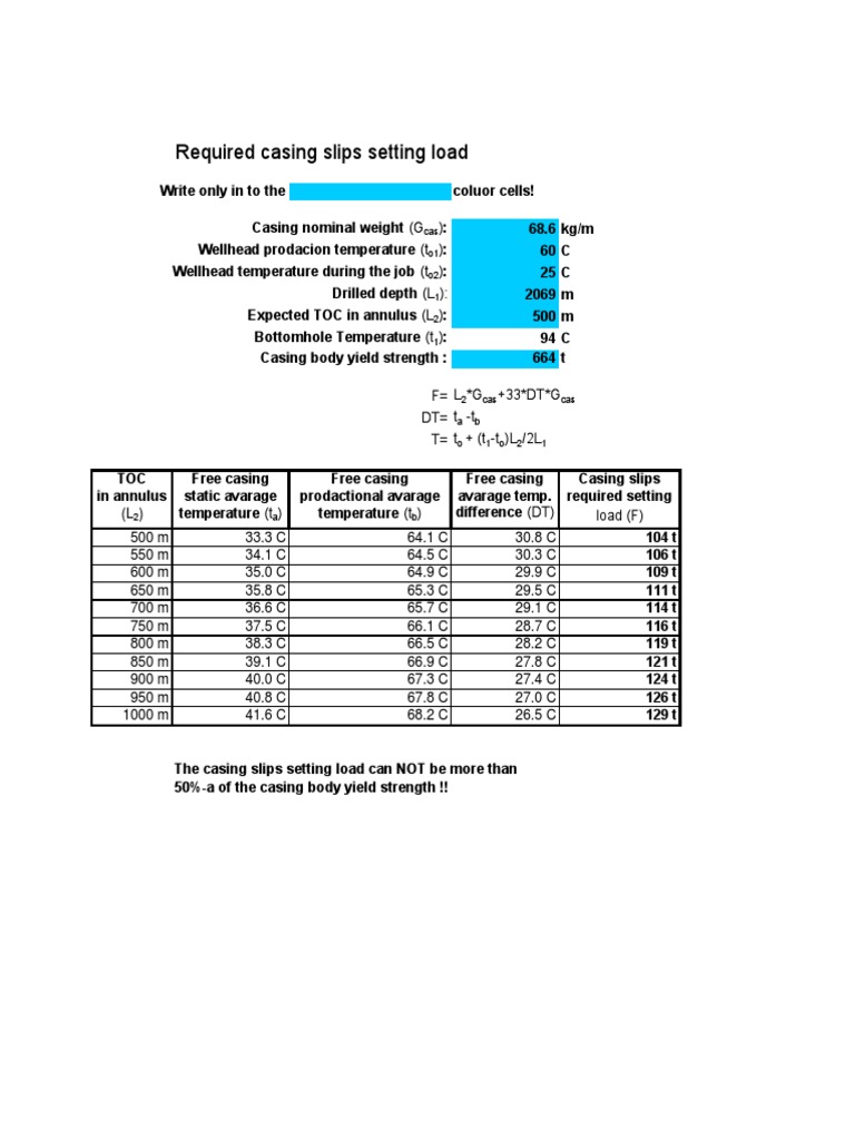 Drilling Calculations | PDF | Casing (Borehole) | Density