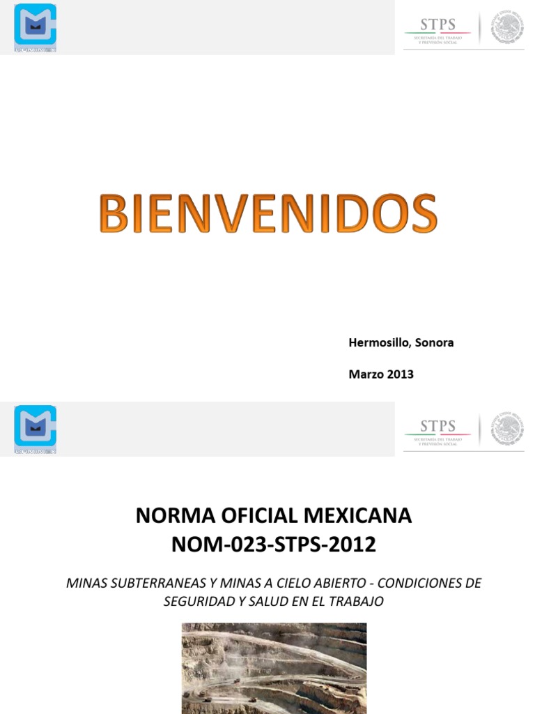 Norma 023 STPS 2012: Seguridad Minera | PDF | Minería | Excavación ...