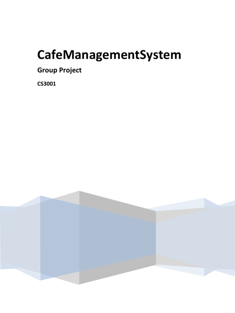 Cafe Management System | PDF | Microsoft Sql Server | Databases