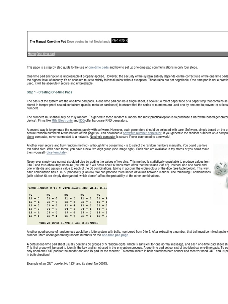 One Time Pad Download Free Pdf Key Cryptography Cipher 9882