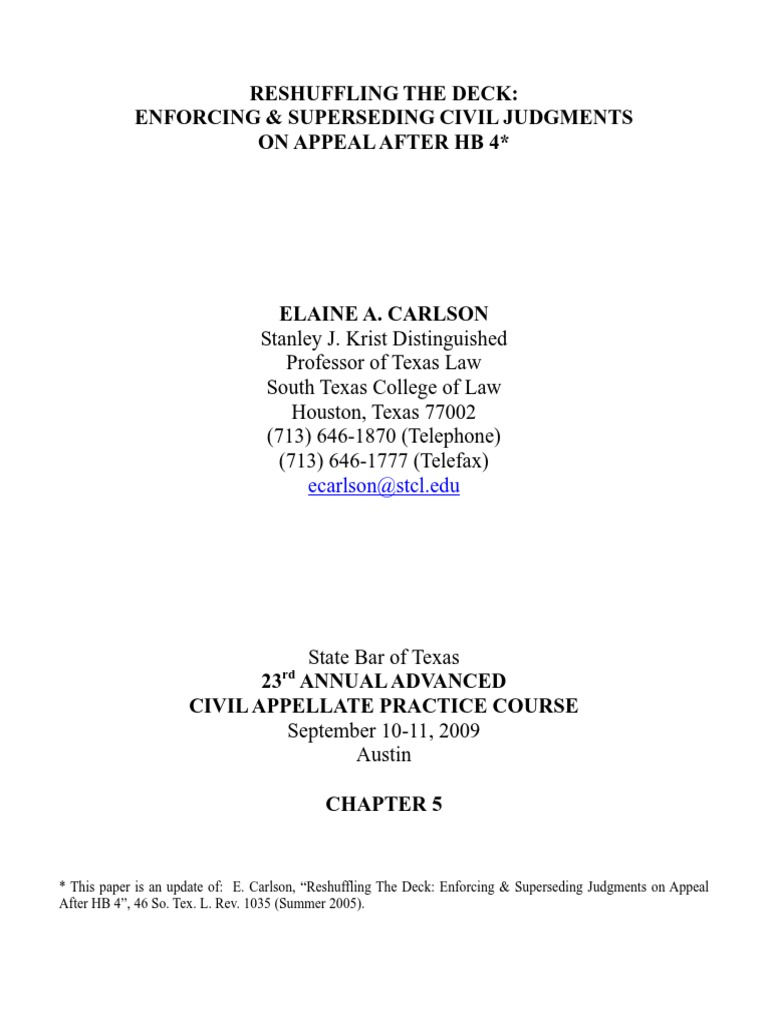 Chap5 ReshufflingTheDeck Enforcing&SupersedingCivilJudgements | PDF ...