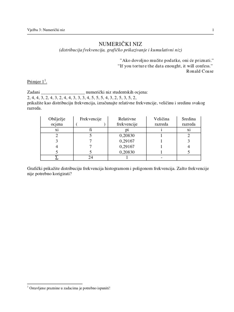 V03 Numerički Niz | PDF