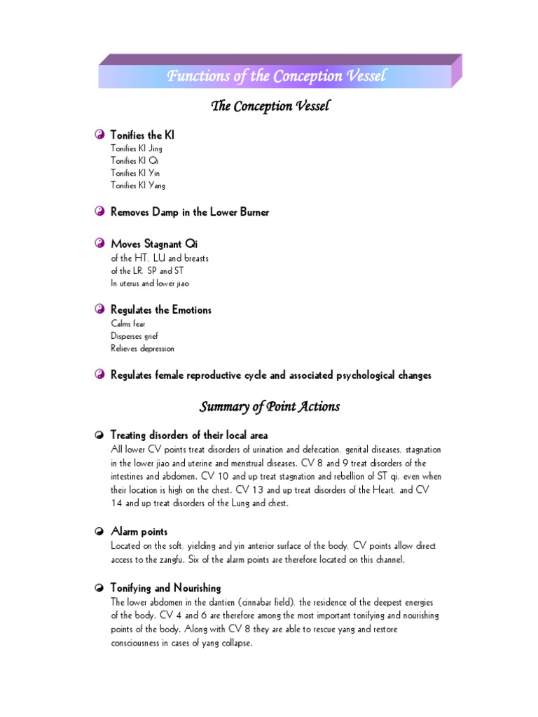13 Conception Vessel PDF | PDF | Qi | Abdomen