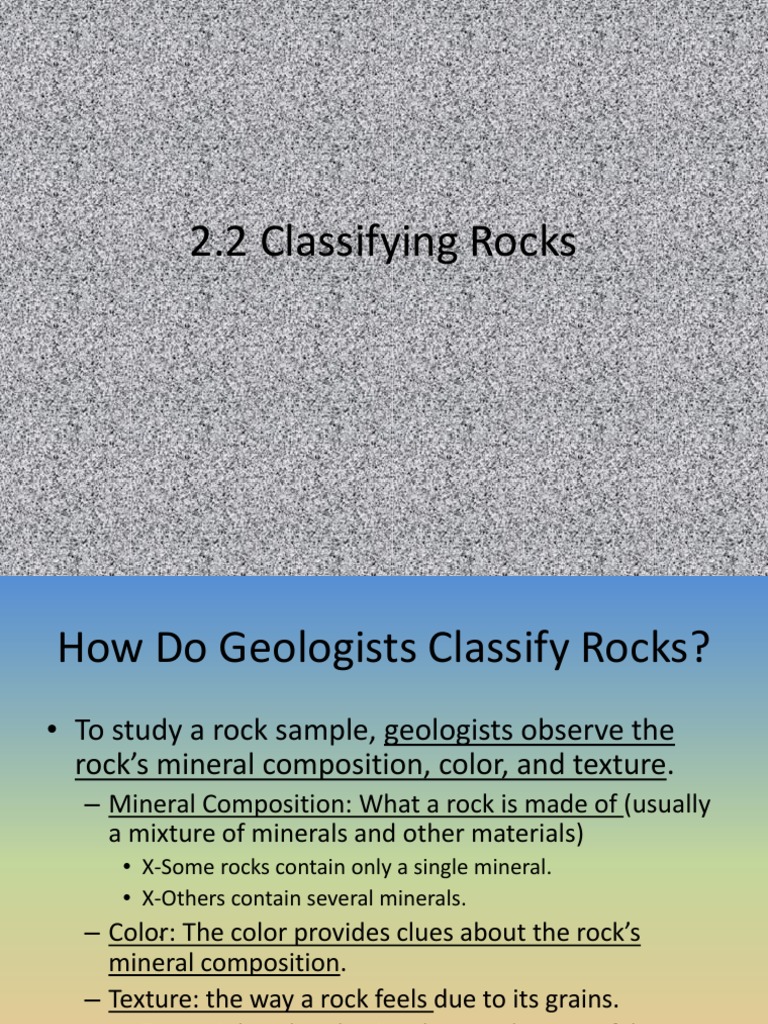 How Geologists Classify Rocks | PDF