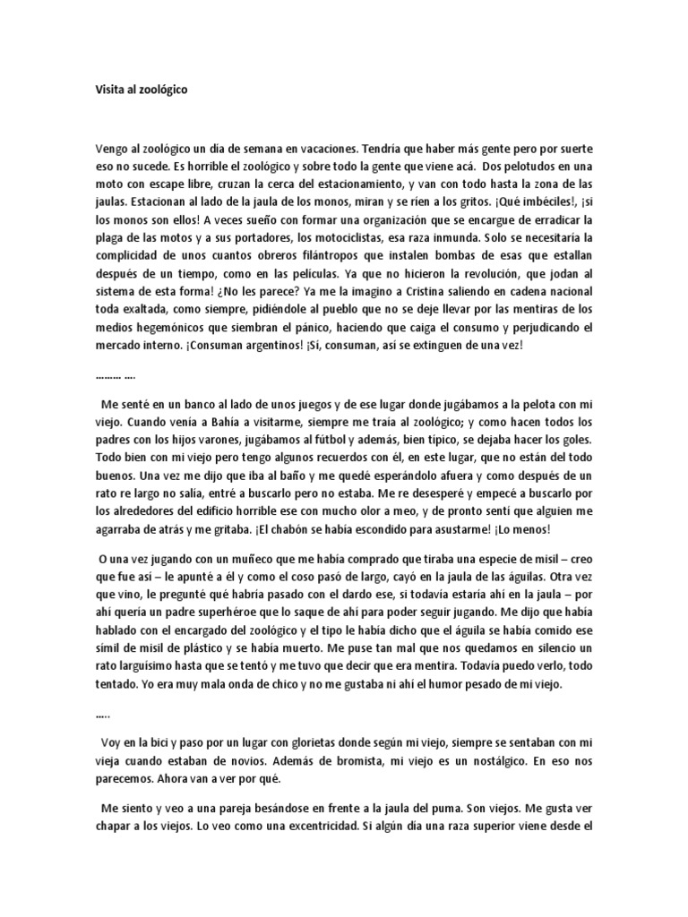 Visita Al Zoológico | PDF | Novela negra, policíaca y suspenso