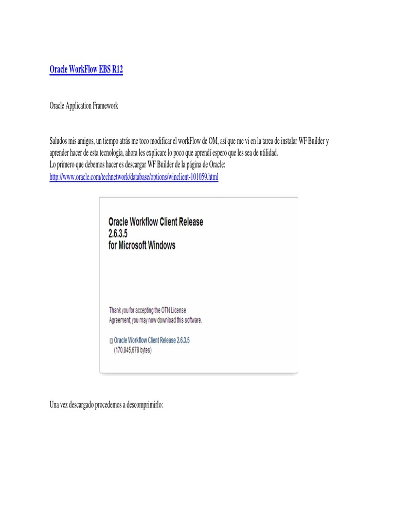 Oracle WorkFlow EBS R12 | PDF | Java (lenguaje de programación) | Archivo de computadora