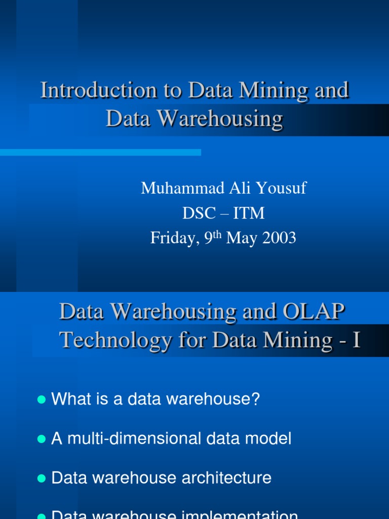DataMining and Data Warehousing | PDF | Data Warehouse | Databases