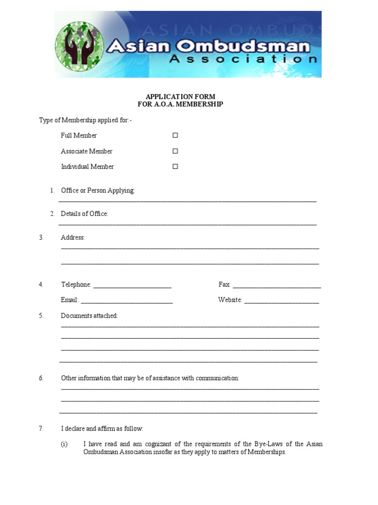 Aoa - Application - Form - Final June2009 | PDF | Career & Growth ...