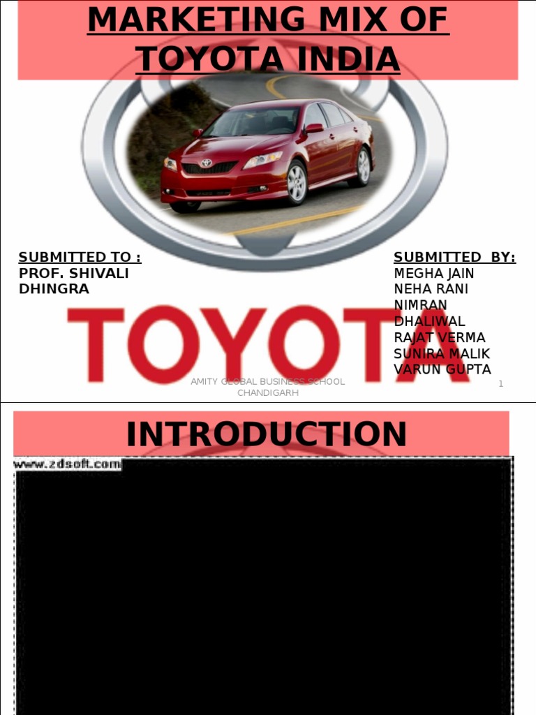 Toyota's Marketing Strategy in India | PDF | Toyota | Brand