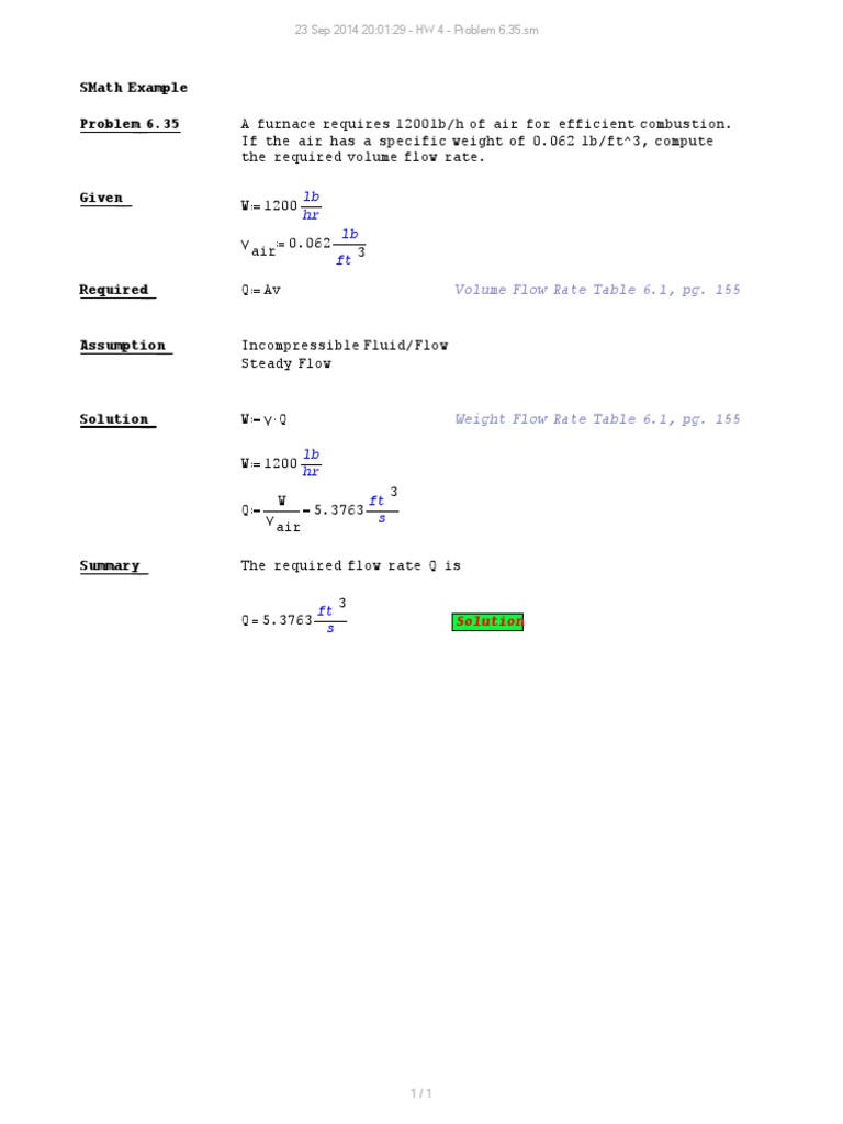 Smath Example Problem - 6.35: HR LB | PDF