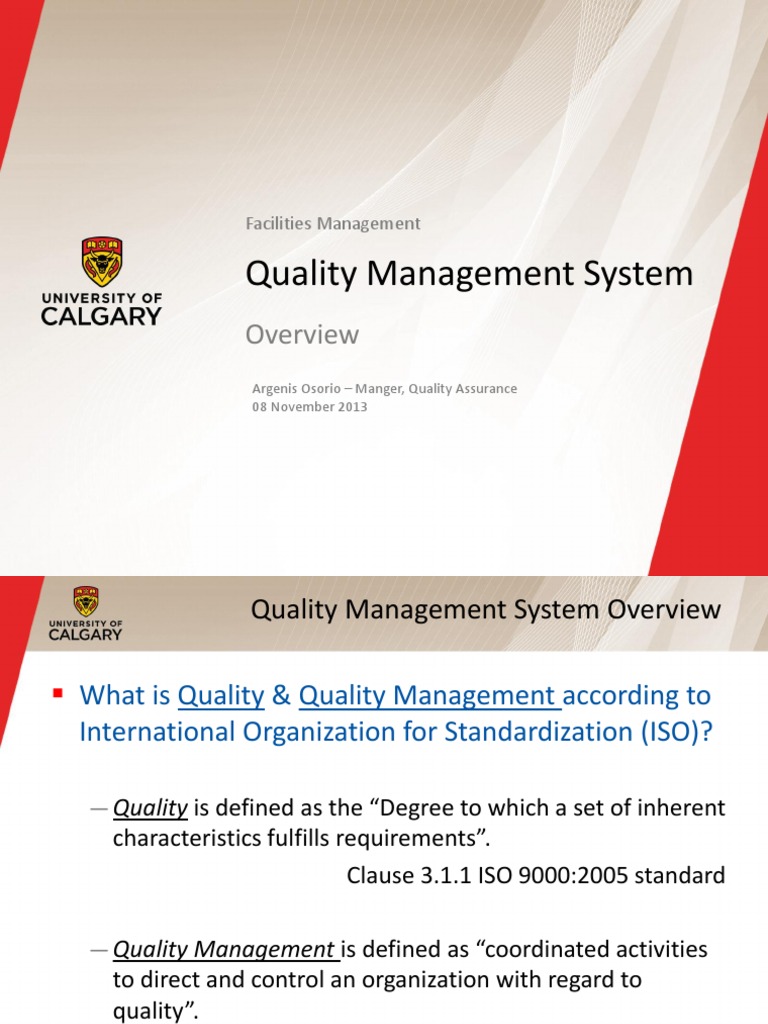 QMS - Overview | Download Free PDF | Quality Management | Quality ...
