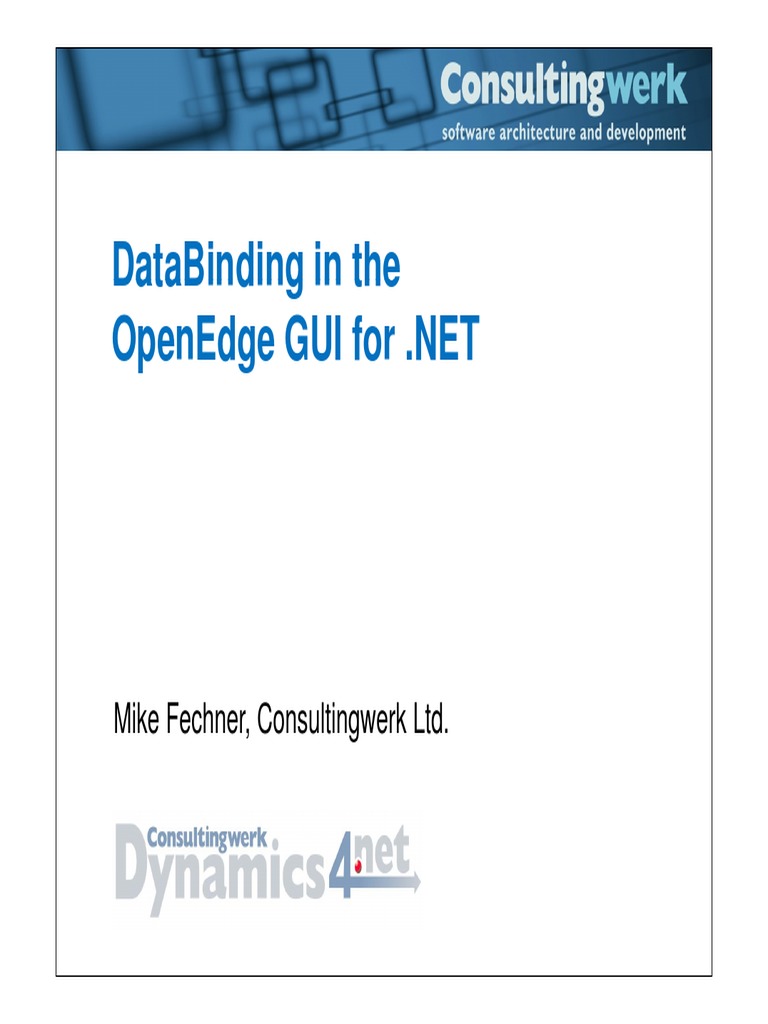 DataBinding in The OpenEdge GUI For PDF | PDF | Widget (Gui) | C (Programming Language)
