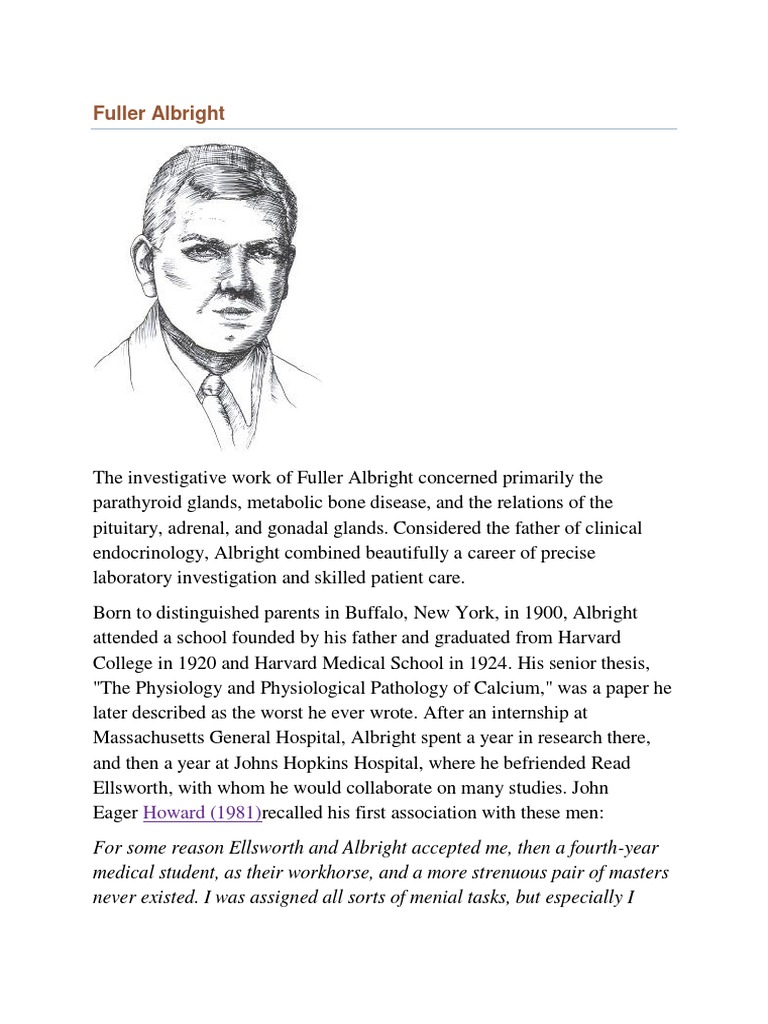 Fuller Albright | PDF | Endocrine | Medical Specialties