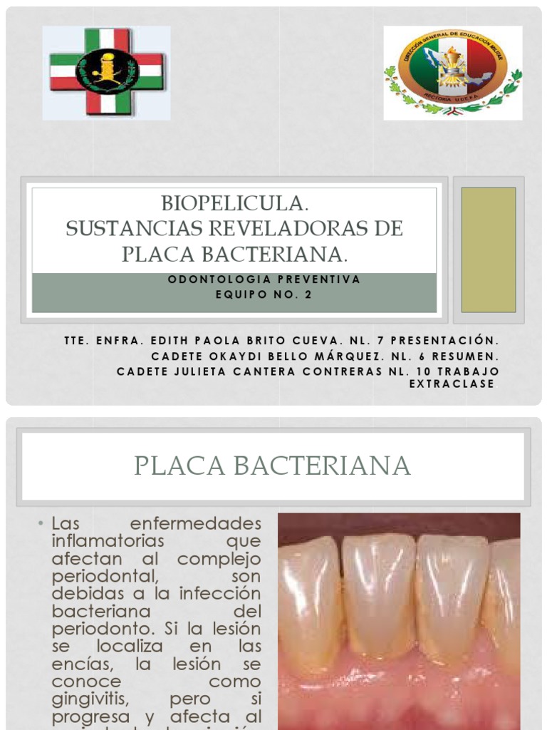PLACA BACTERIANA .pptx | Diente humano | Boca