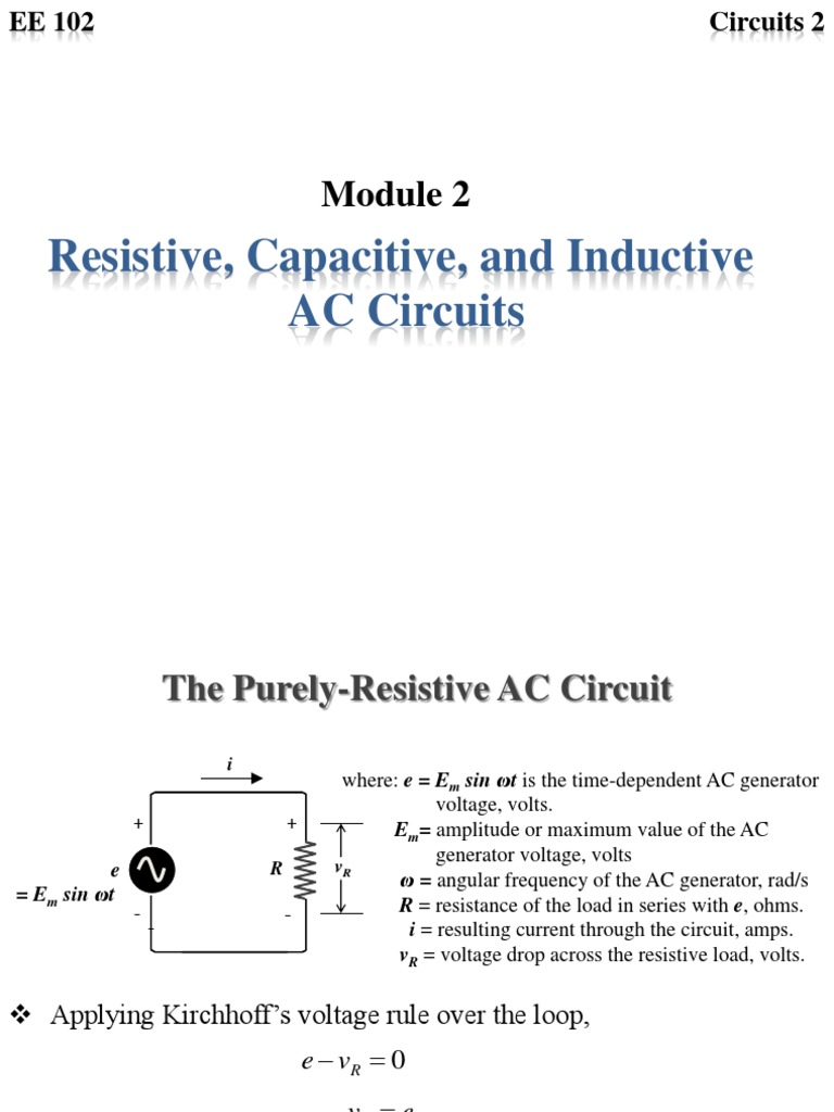 Module 2 - RLC Circuits | PDF | Inductor | Capacitor