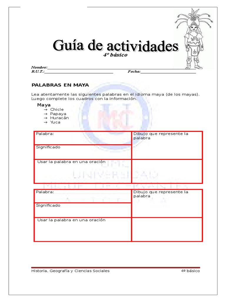 Actividades Didácticas sobre los Mayas | PDF | Idiomas