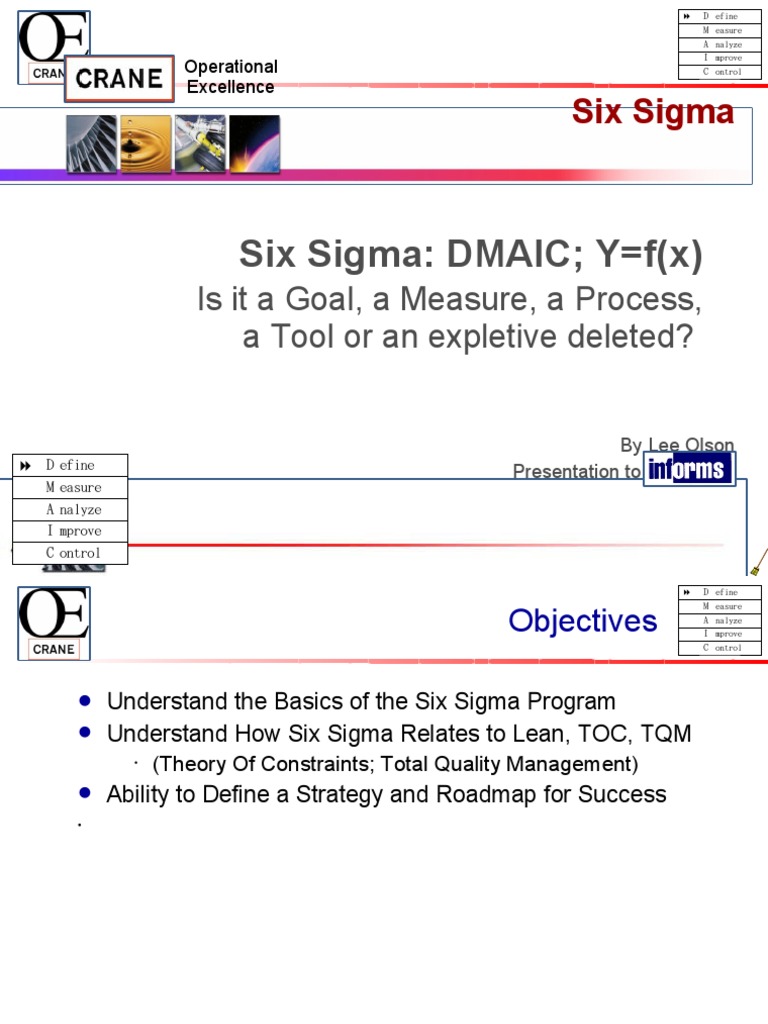 Six Sigma: DMAIC Y F (X) | PDF | Six Sigma | Analysis Of Variance