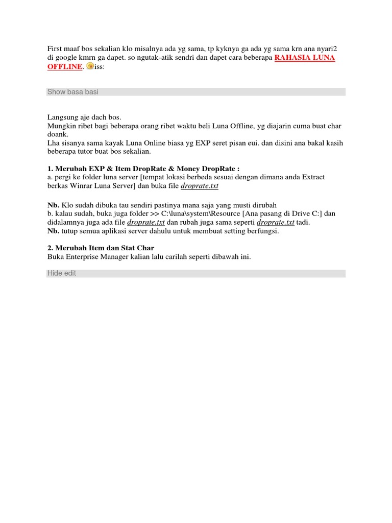 Luna Cheat | PDF | Komputer