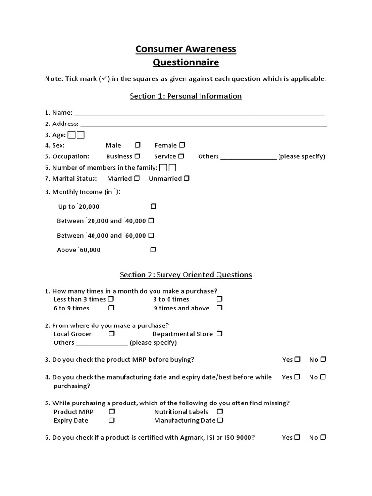 Insights Into Consumer Awareness and Shopping Habits From a Detailed ...