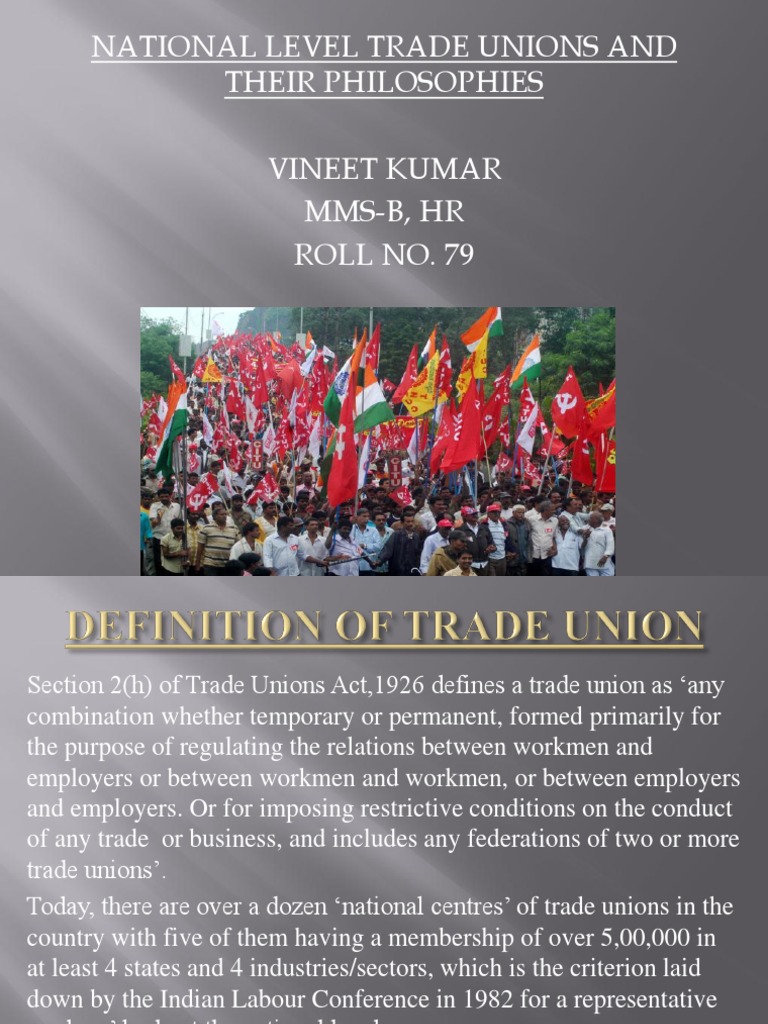 Ir Presentation Trade Unions | PDF | Trade Union | Political Theories