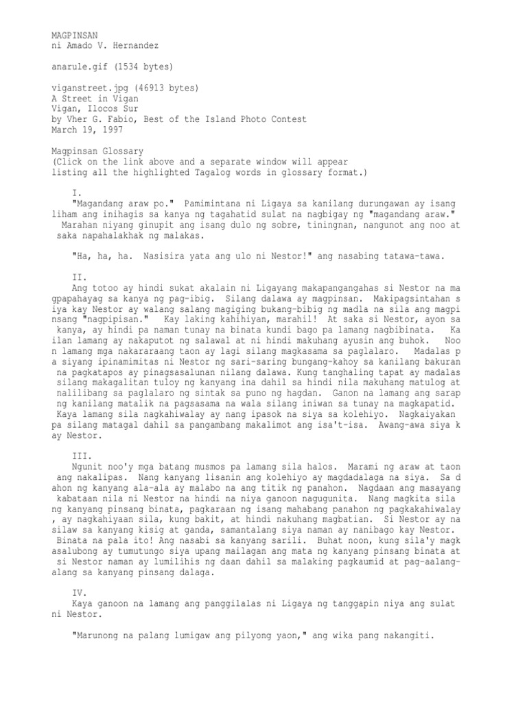 1st Short Story TAGALOG | PDF