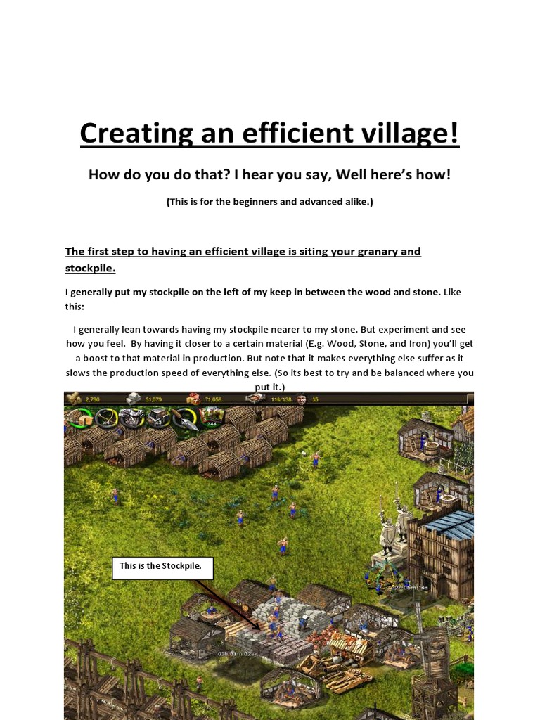 How To Make An Efficient Village Completed | PDF