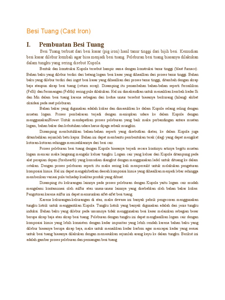Besi Tuang | PDF