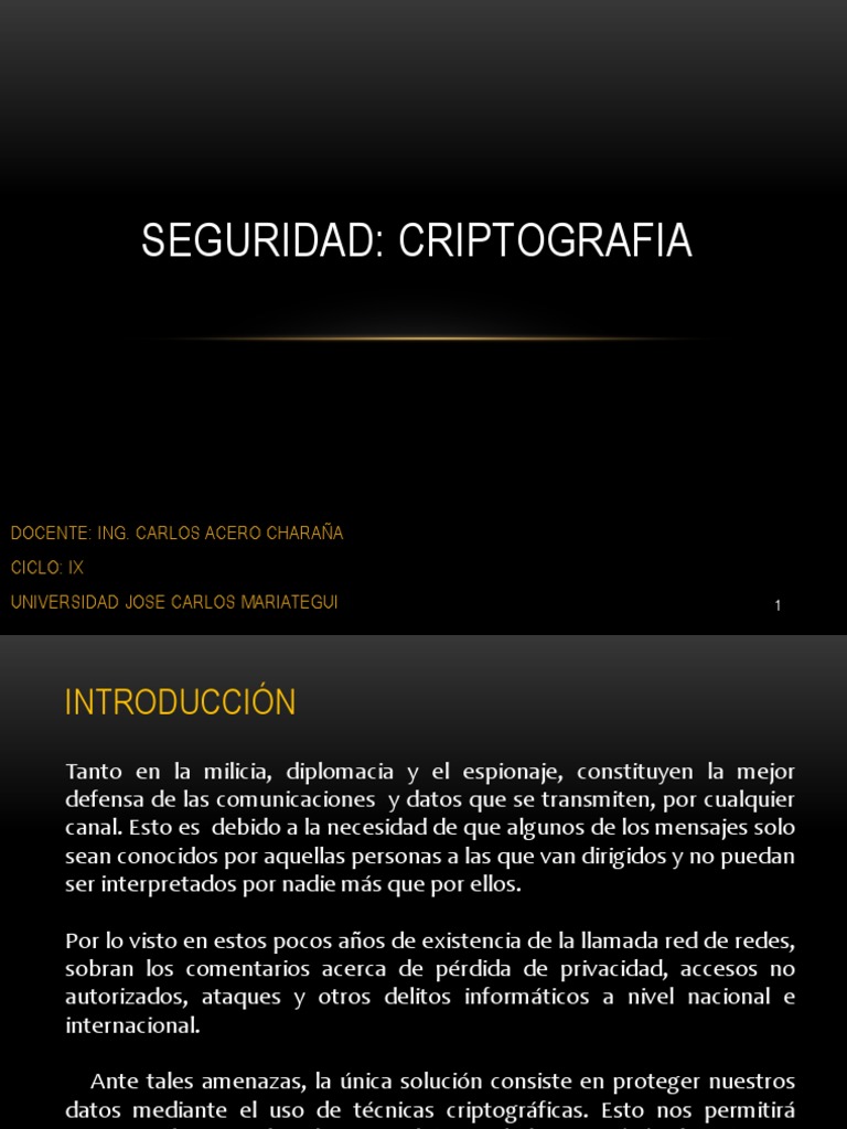 3 criptografia.pptx | Clave (criptografía) | Criptografía | Prueba ...
