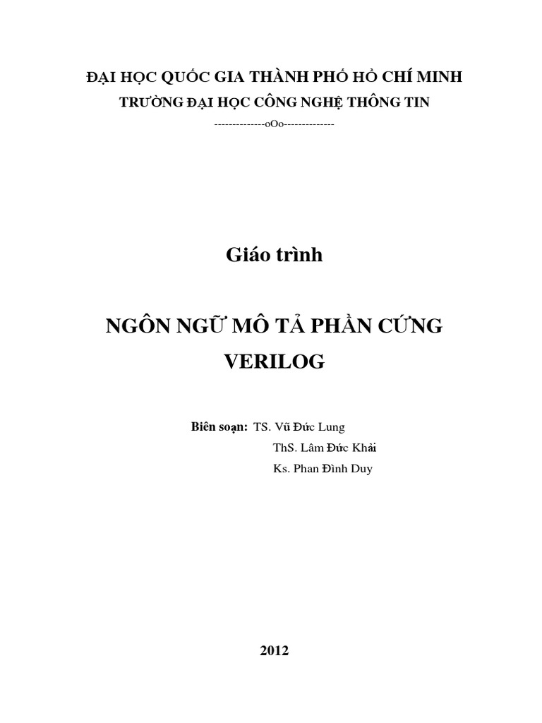 Giáo Trình Verilog HDL | PDF