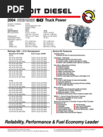 Detroit Diesel s60 Injector Data | PDF | Engines