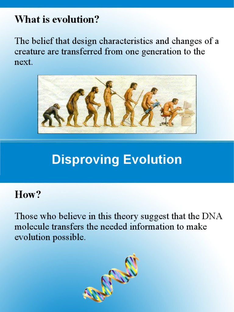 Disproving Evolution