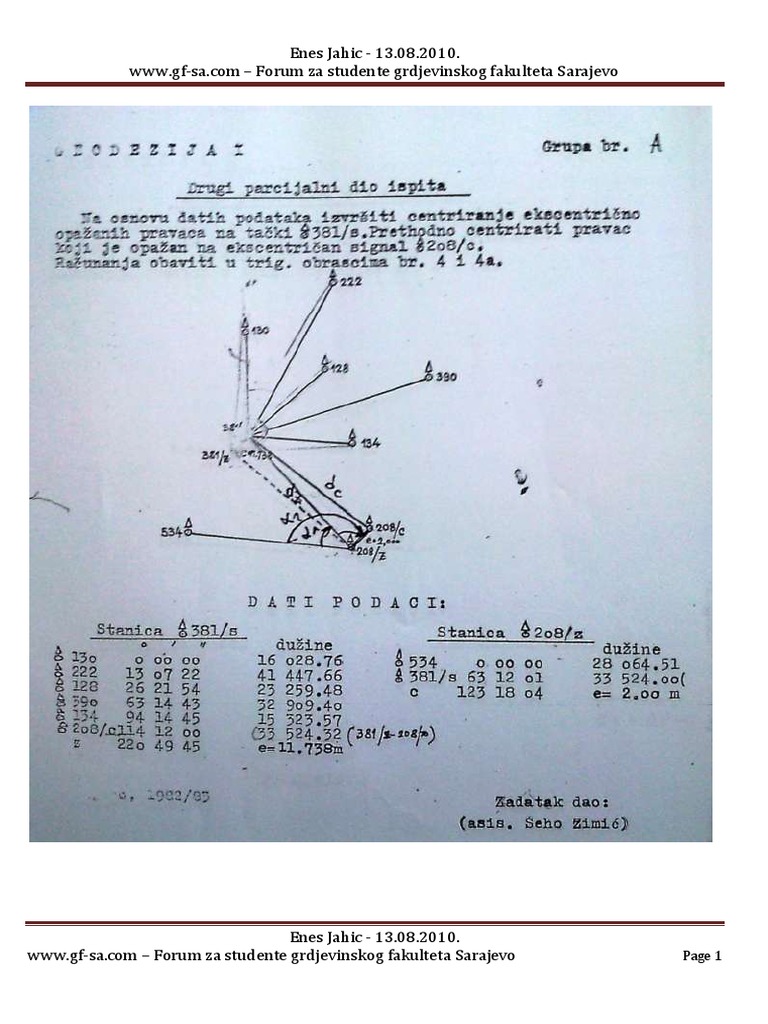 Primjenjena Geodezija 1 | PDF